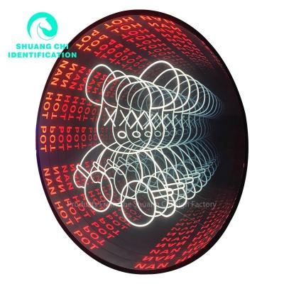 Cina Cornice di metallo resistente Customization 3D Mirror Neon Dance Floor per DJ Disco Party in vendita