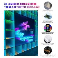 China Customized Size Luminous Character Mirror for Technological Light and Shadow Infinity for sale
