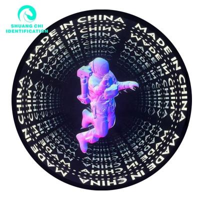 Cina Luce e ombra tecnologica specchio neon 3D abissale a scacchi specchio neon 50x50 in vendita