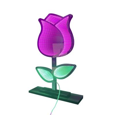 Chine 40cm de lumière LED rose de Noël miroir magique acrylique pour les fournitures de décoration de Noël à vendre