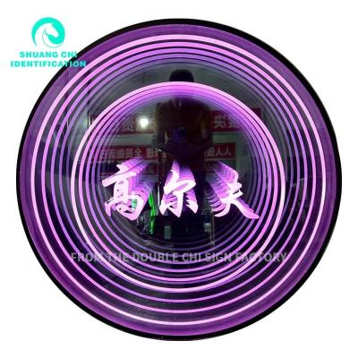 Cina Specchio 3D stereo a parete/a pavimento in neon verde blu rosso personalizzabile in vendita