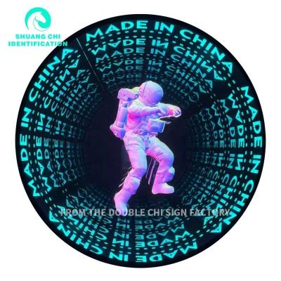Cina DC12V/AC110-220V Dimensione personalizzata Tecnologico luce e ombra specchio infinito Neon in vendita