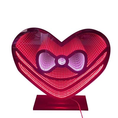 Chine Lumière LED de Noël Amour miroir magique acrylique Abyssal miroir infini pour le cordon d'alimentation à vendre