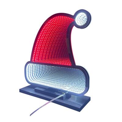 Chine Décoration du festival de Noël 40cm Signes au néon à LED avec chapeau de père Noël 3D magique personnalisé à vendre