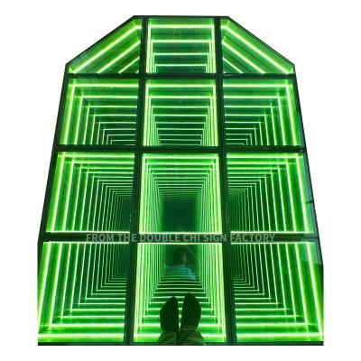 China IP55-IP67 Waterdichte LED-dansvloer voor trouwfeest DJ 3D spiegel RGB-verlichting Te koop