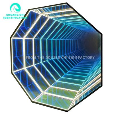 中国 室内 室外 3D ミラー LED ウォールランプ ネオン ミラー ソース 2023 アイデア 装飾 販売のため