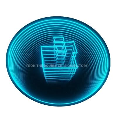China 2023 Material Abyss 3D Estéreo Custom Neon Infinity Mirror com LED Strips Fonte de luz à venda