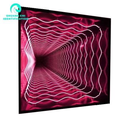 China 2023 Material Abyss 3D Estéreo Custom Neon Infinity Mirror com LED Strips Fonte de luz à venda