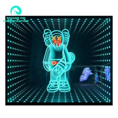 China 2023 Material Abyss 3D Estéreo Custom Neon Infinity Mirror com LED Strips Fonte de luz à venda