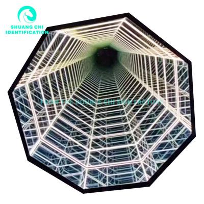 Cina Adapter Alimentato Hd Tempered Glass Sfondo Led Light Box Specchio Infinito 3d Segno Neon a Led su misura in vendita
