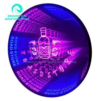 Cina Segnale pubblicitario per la decorazione degli interni 3D Stereo Tunnel Abyss Infinity Mirror in vendita