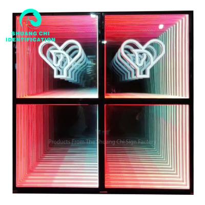Cina Collegamento di alimentazione Infinity Custom LED Screen Mirror Neon Sign For Any Organization in vendita