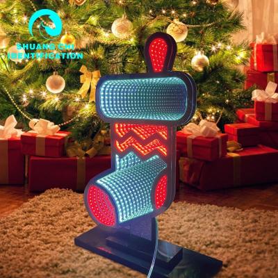 Cina Luci a specchio a LED Decorazione domestica Decorazione della stanza Luci Decorazioni natalizie Illusione in vendita