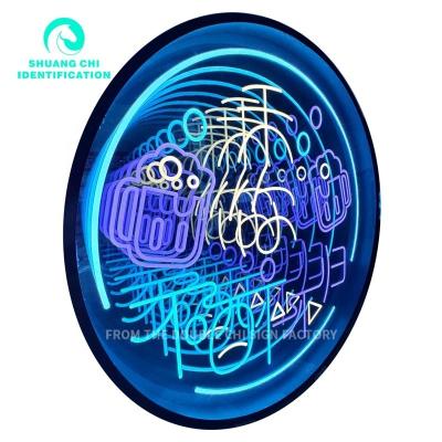 China LED Strepen Lichtbron Infinity Custom LED Neon Sign met Ronde Vierkant Octagoon Te koop