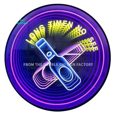China LED Strepen Lichtbron Infinity Custom LED Neon Sign met Ronde Vierkant Octagoon Te koop
