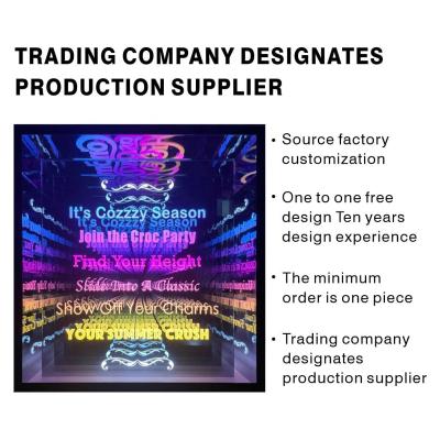 China LED Strepen Lichtbron Infinity Custom LED Neon Sign met Ronde Vierkant Octagoon Te koop