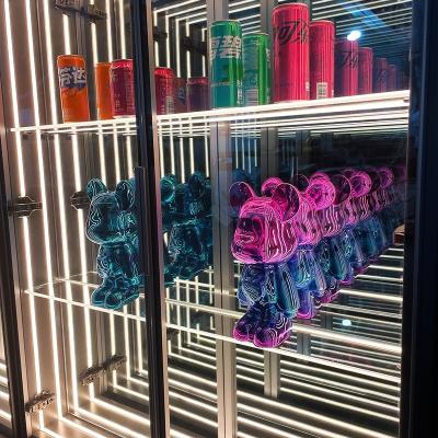 Cina Colori personalizzabili LED Strip Light Glass Infinity Mirror Display Case per modelli Lego in vendita