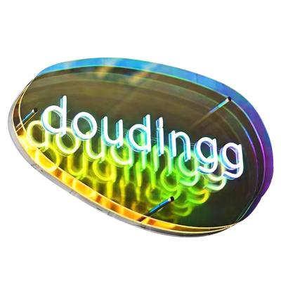 Cina Specchio a più strati Specchio a segno di neon 3D con logo LED a gradiente di colore personalizzato Perfetto in vendita