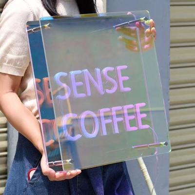 Cina Specchio a più strati Specchio a segno di neon 3D con logo LED a gradiente di colore personalizzato Perfetto in vendita