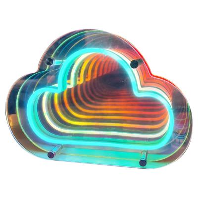 Cina DC12V/AC110-220V Custom Infinity Logo Colorato LED 3D Neon Wall Tunnel per DJ Disco Party in vendita