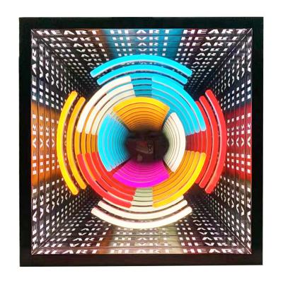 中国 12Vカスタムネオンサイン インフィニティミラーLEDロゴ 多層3Dダンスフロア 販売のため