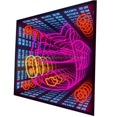 中国 ホテルでの屋外防水インフィニティミラー広告用のカスタムLEDネオンバーサイン 販売のため