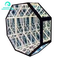 China Customized Neon Infinity 3D LED Optical Illusion Floor Mirror Elevate Your Home Decor for sale