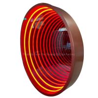 China Customized Neon Infinity 3D LED Optical Illusion Floor Mirror Elevate Your Home Decor for sale