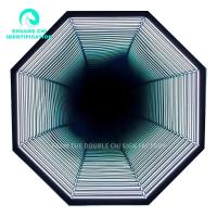 China Customized Neon Infinity 3D LED Optical Illusion Floor Mirror Elevate Your Home Decor for sale