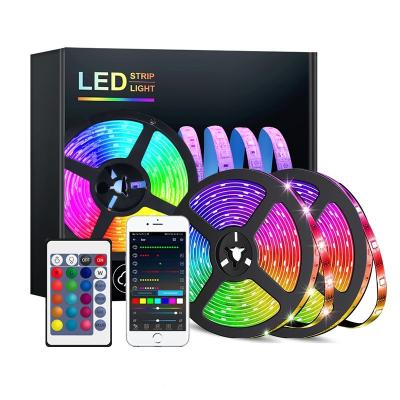 中国 12V 50ft 15M 5050 RGB LED ストライプ ミュージック シンクロ カラー変更 リモコンとアプリ制御 販売のため