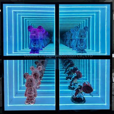 Cina Decorazione di eventi di matrimonio Custom Neon in vetro a LED con decorazioni di vetro a specchio in vendita