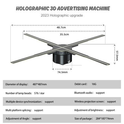 Cina 115 cm Modello universale 2500cd Proiettore ologramma di luminosità per i negozi 4S per automobili in vendita