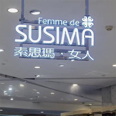 Cina Logos della compagnia elettronica 3d Letter Sign In acciaio inossidabile contrassegno retroilluminato con disegno libero in vendita