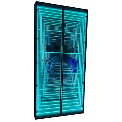Cina 2024 Deposito decorativo doppio uso interno esterno Abisso specchio luminoso Display Cabinet in vendita