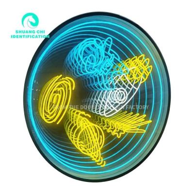 Cina Migliora il tuo spazio con il processo di installazione svelato dello specchio dell'abisso al neon in vendita