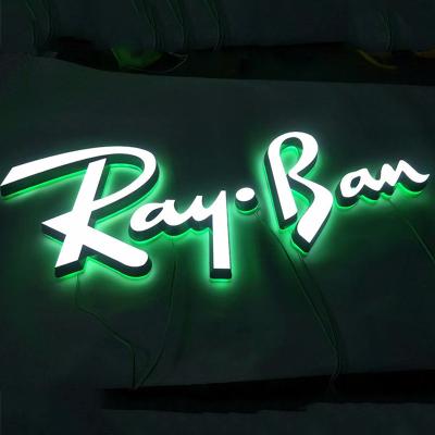 China Verlichte achterkant verlicht metaal led brief lichten teken acryl roestvrij staal lichtgevend karakter voor het display Te koop
