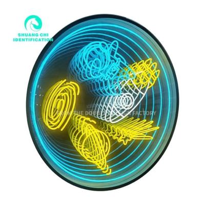 Cina Trasforma il tuo arredamento con Neon Abyss Mirror Trends e Wall Screw Fix Installation in vendita