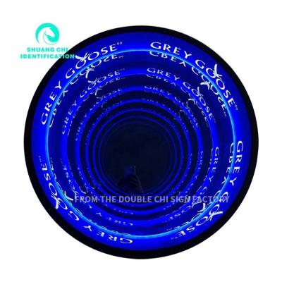 Cina Fissura a vite a muro di forma personalizzata Specchio al neon per decorazioni contemporanee in vendita