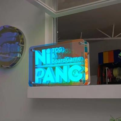 Cina Colori personalizzabili 3D LED effetto infinito Specchio luce Neon segno con materiale di vetro in vendita