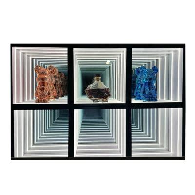 Cina Dimensioni personalizzate Fashion Light Up 3D LED Infinity Mirror Display Case per oggetti alla moda in vendita
