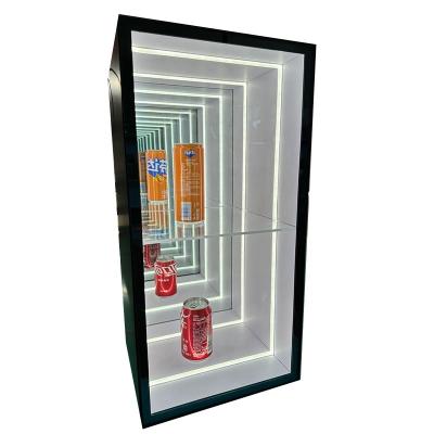 Cina Dimensioni personalizzate Fashion Light Up 3D LED Infinity Mirror Display Case per oggetti alla moda in vendita