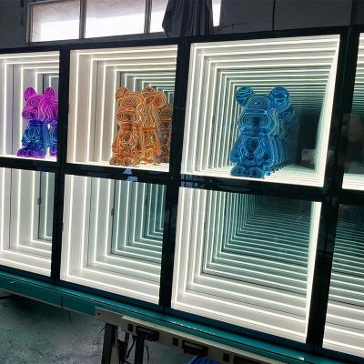 Cina Fonte luminosa LED ad alta luminosità customisato Infinity Illusion mirror display case in vendita