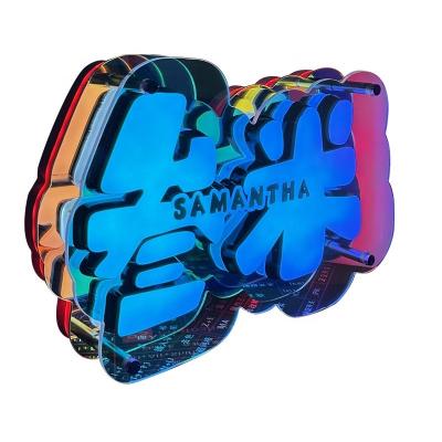 中国 設置 スクリューボルト 固定 2024 LED アクリル文字 ストリート広告ボード 販売のため