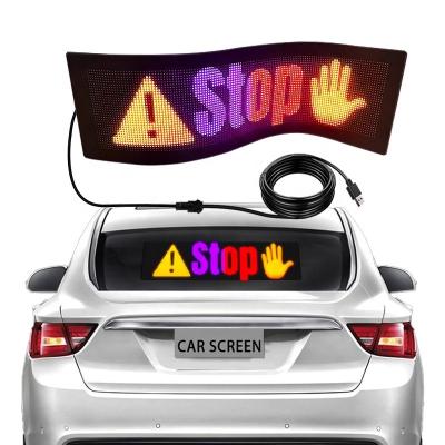 Cina 5mm Pixel Pitch Smart App Segno LED auto programmabile per messaggi pubblicitari flessibili in vendita