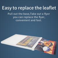 China Customized Colors Double-side Vertical A4 Poster Menu Holder Light Box LED Panel Stands for sale