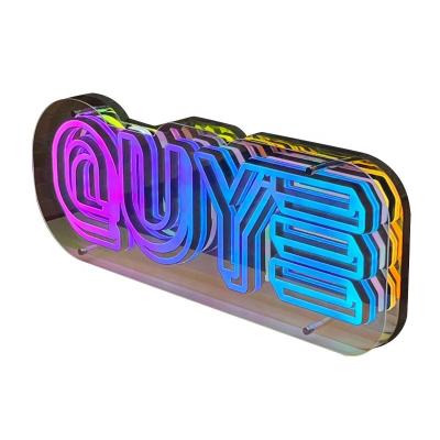 中国 オーダーメイドデザイン アクリル鏡 LEDライトレター あなたの2024製品ストアフロントを高め 販売のため