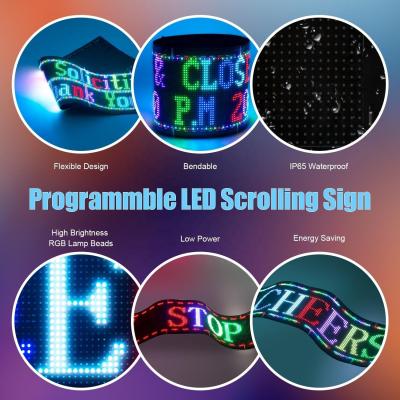 China 16*96dots painel de tela LED para loja e publicidade de automóveis RGB Cor Soft Display Strip à venda