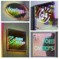 China Customized Infinity Mirror Effect Neon Signs Letters Light Box with Colorful 3D Effect for sale