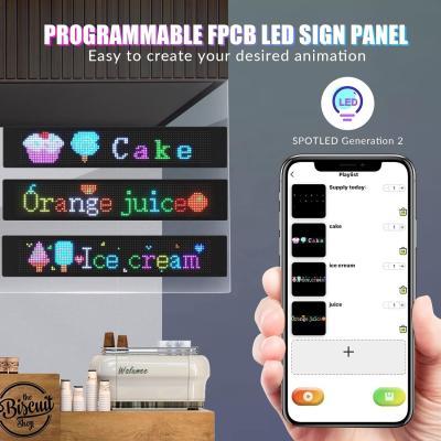 China Painel de matriz de LED programável USB flexível Display colorido para publicidade interna à venda
