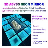 China Indoor Outdoor Customization Technological Light and Shadow Infinity Floor Neon Mirror for sale